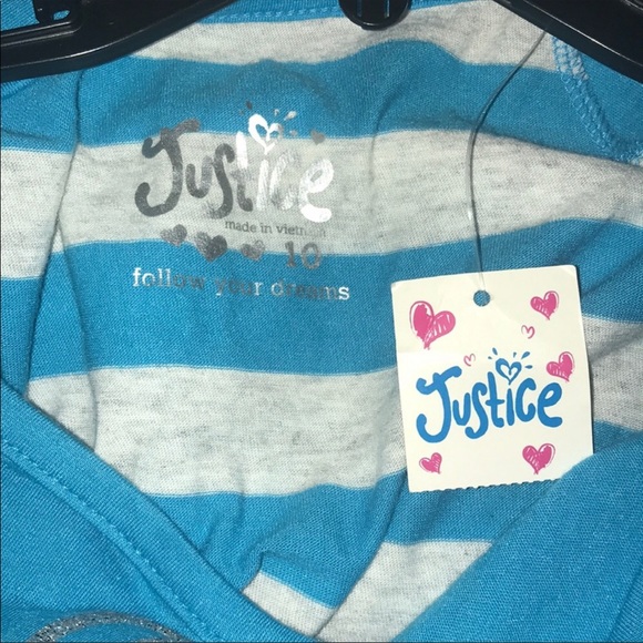Justice | Shirts & Tops | Justice Girls Blue Monkey Print Topsize ...